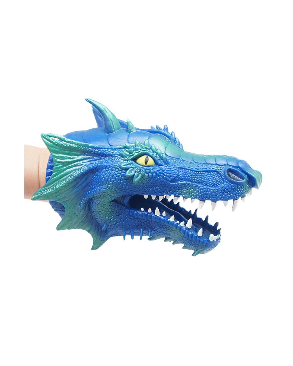 Blue Dragon Head Hand Puppet Toy, Blue Dragon, Size: One Size, Barry ...