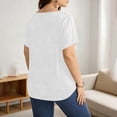 CYRBOKO Women's Plus Size T-Shirts, V-Neck Short Sleeve Soft Loose Fit ...