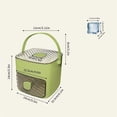 Cube Double-Deck Portable Ice Maker ,Easy Press Lid, Silicone Trays ...