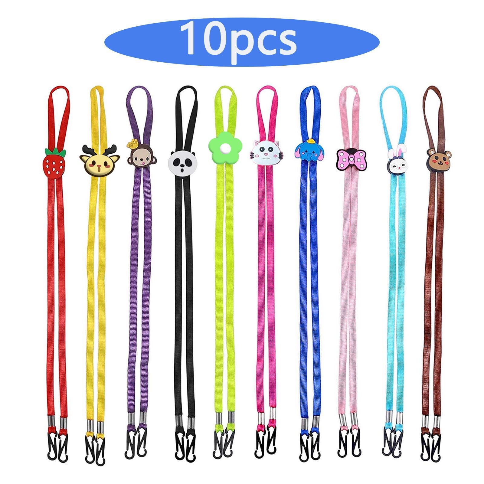 Zxb 10 Pack Face Cover Lanyard For Kids Adults Adjustable Cartoon ...