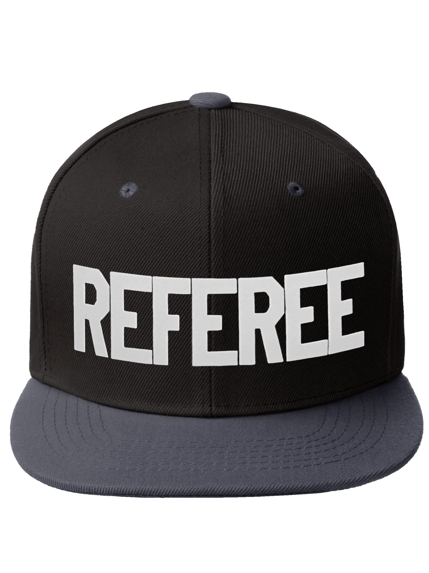 Classic Snapback Referee Hat High Profile Flat Bill Visor Adjustable ...