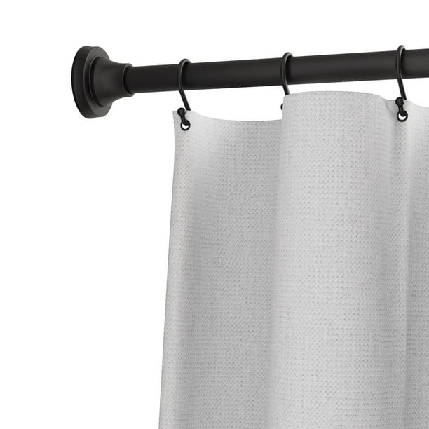Mainstays Adjustable Tension Shower Curtain Rod with Decorative Finials ...
