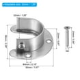 Uxcell 1.26"Dia Closet Rod Bracket,U Shape 304 Stainless Steel Closet ...