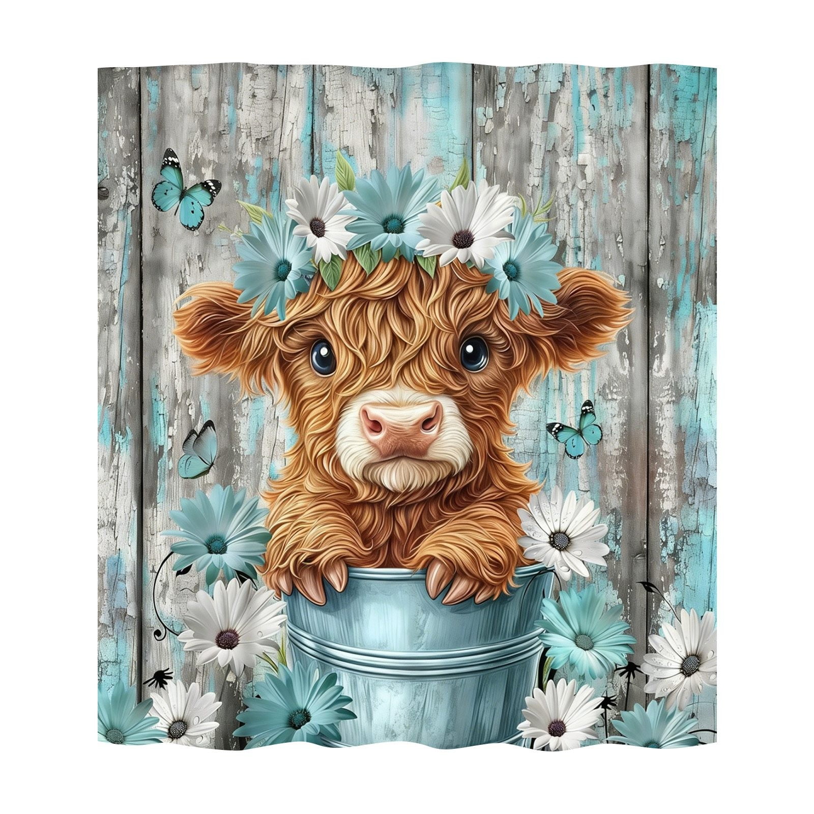 Click here for Tielutt Cow Shower Curtain Farmhouse Ocean Meets S... prices