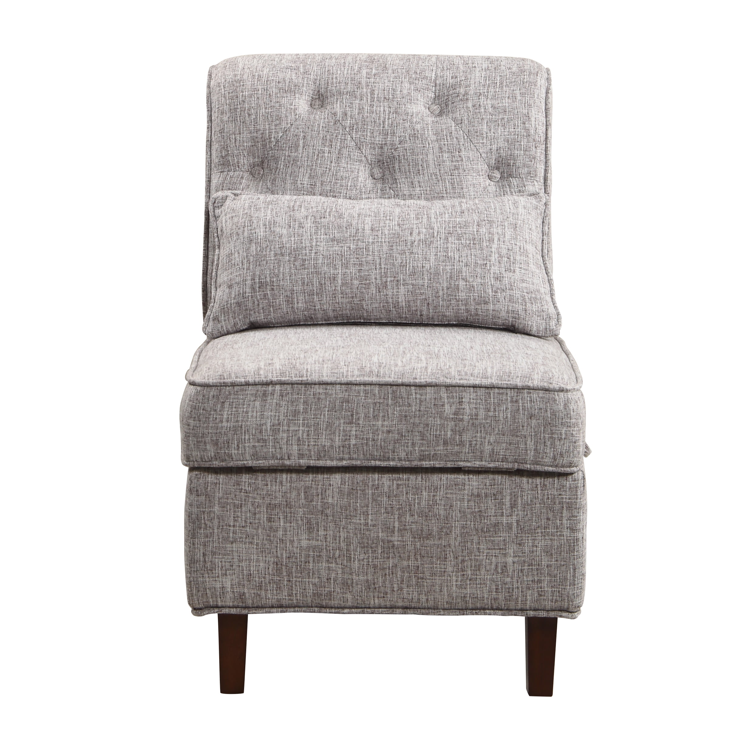 Storage Accent Chair, Gray White - Walmart.com