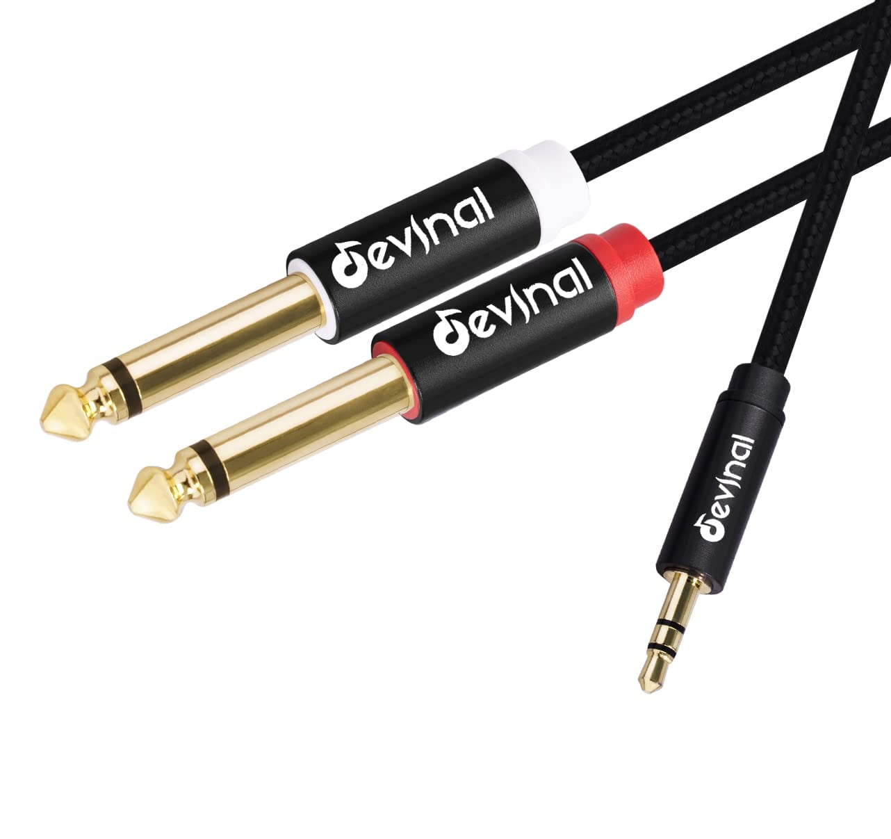 Devinal Cable Y De 3,5 Mm Trs A Doble 1/4""(6,35 Mm) Ts De 1/8"" A Dos ...