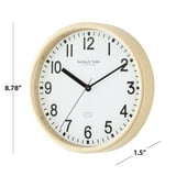 Mainstays Basic Indoor 8.78" Gold Analog Round Modern Wall Clock ...