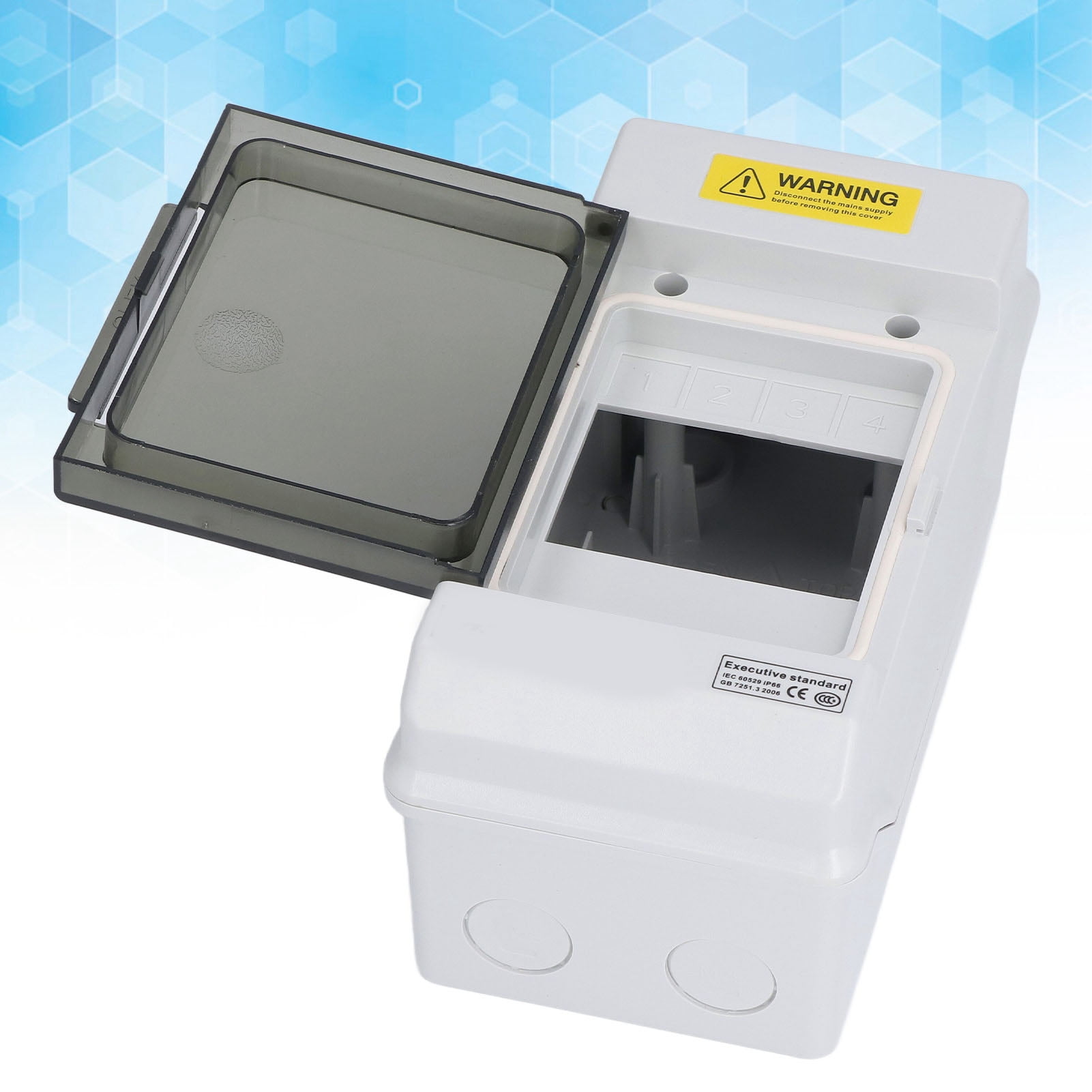 Distribution Box, Wide Use DIN Rail Mount Transparent Cover Junction ...