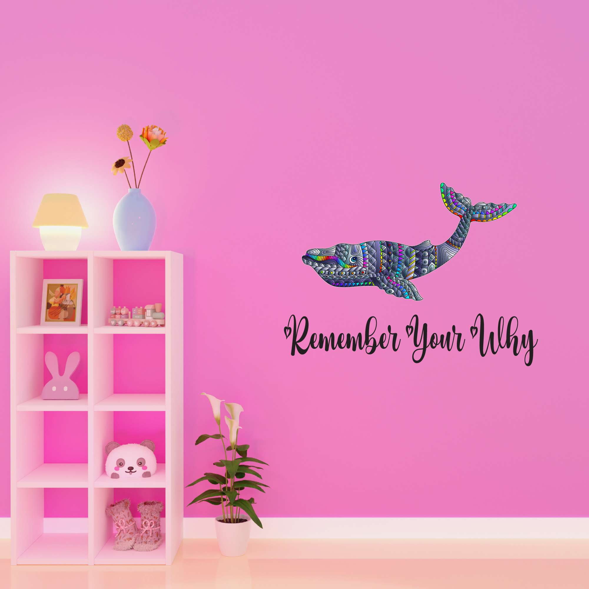 Fish Wall Decal Remember Your Why Inspirational Positive Self Esteem ...