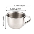 4pcs 304 Stainless Steel Small Cups with Handle Stylish Drinking ...