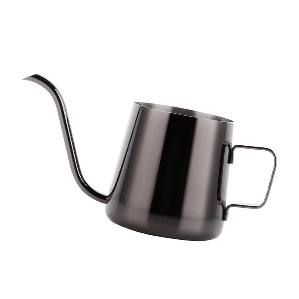 Stainless Steel Gooseneck Kettle with Long 250 / 350ML Bright Black ...
