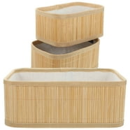 MissionMax Small Bamboo Caddy Desk Organizer with Drawer and ...