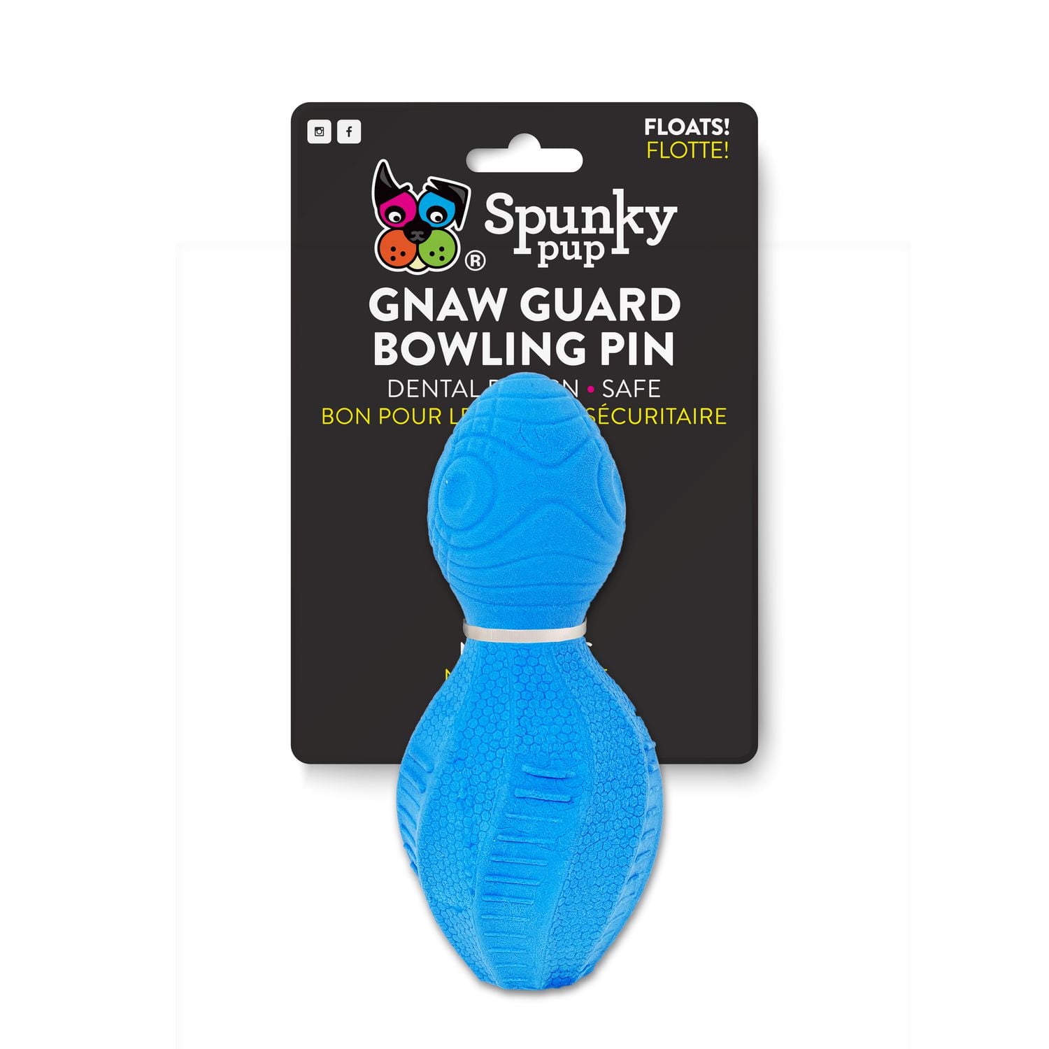 Click here for Spunky Pup Gnaw Guard Foam Bowling Pin Dog Toy prices