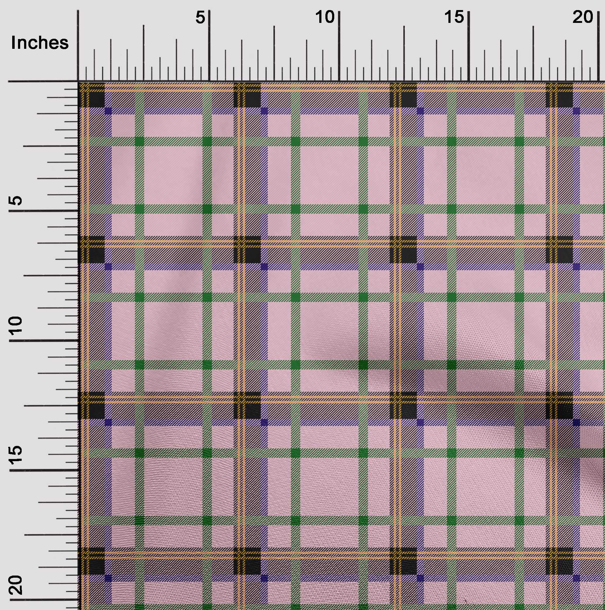 oneOone Silk Tabby Fabric Tartan Check Print Fabric BTY 42 Inch Wide ...