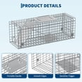 BouPower 24 Inch Collapsible Steel Humane Live Animal Cage Trap with ...