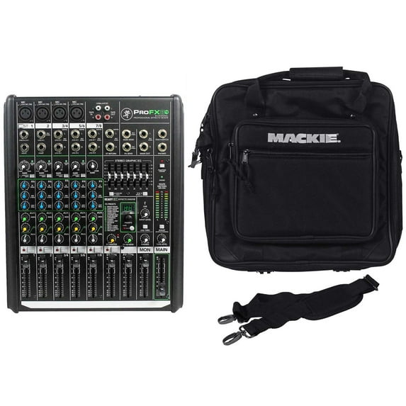 Mackie PROFX8v2 Pro 8 Channel Mixer w Effects+Travel Bag With Shoulder Strap - Walmart.com