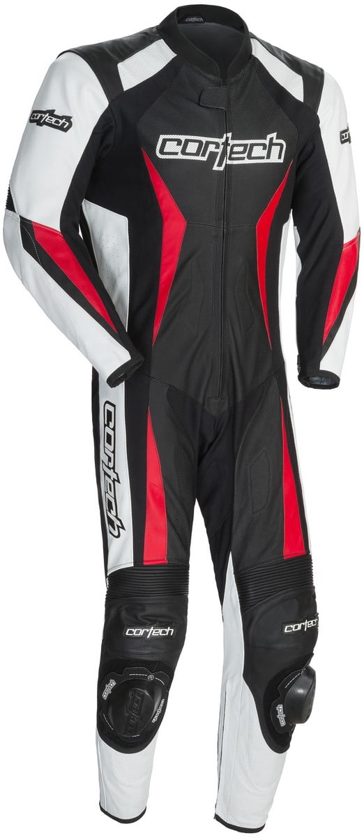 Cortech Latigo 2.0 Mens 1-pc Leather Suit Black/White/Red MD - Walmart.com