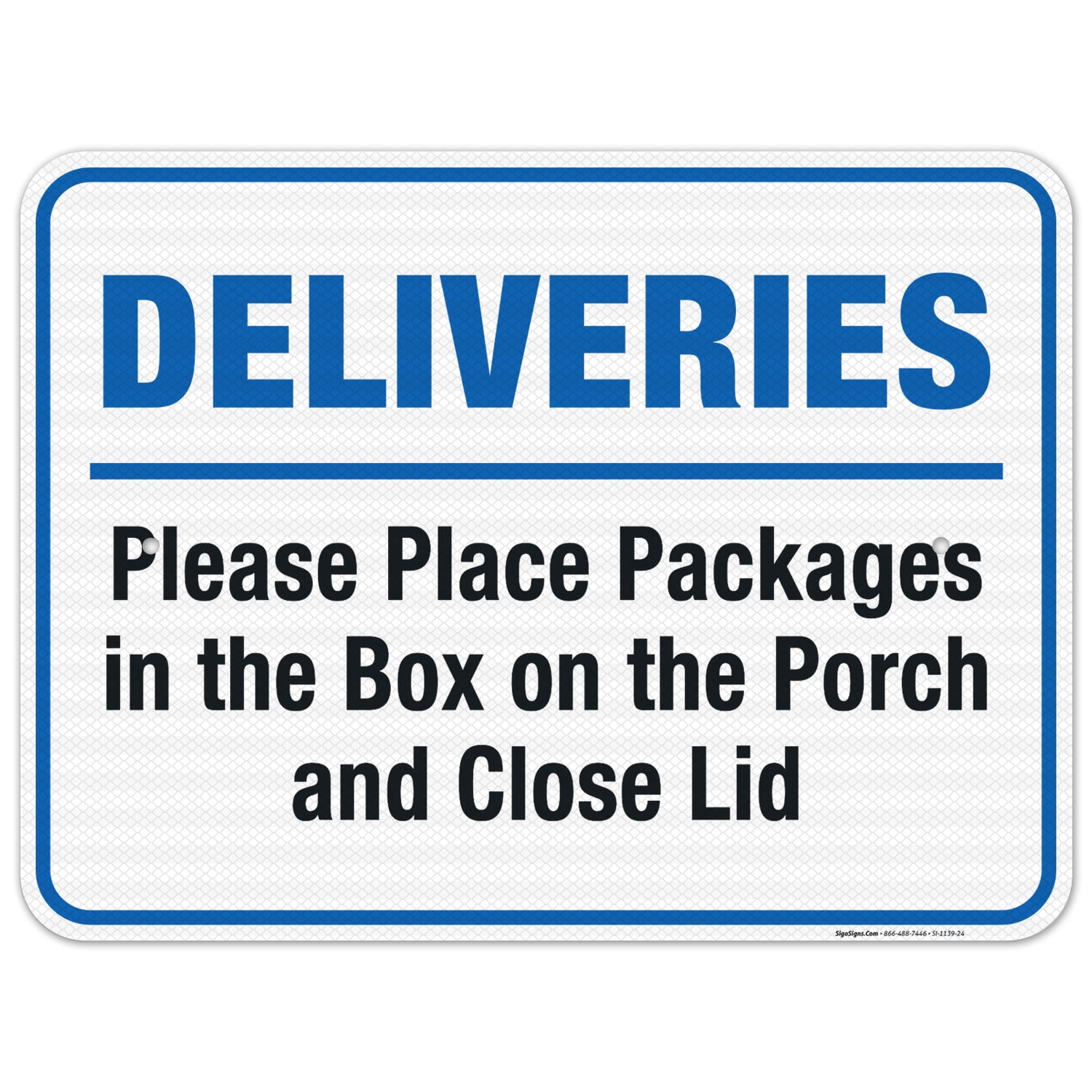 Package Delivery Sign, Please Place Packages in The Box On Porch ...