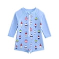 Boys Swimsuits Size 2-3Y Youth One Piece Swimwear Cartoon Print Long ...