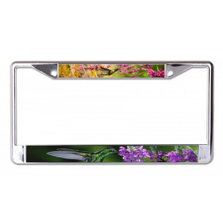 Hummingbirds And Flowers Chrome License Plate Frame | Walmart Canada