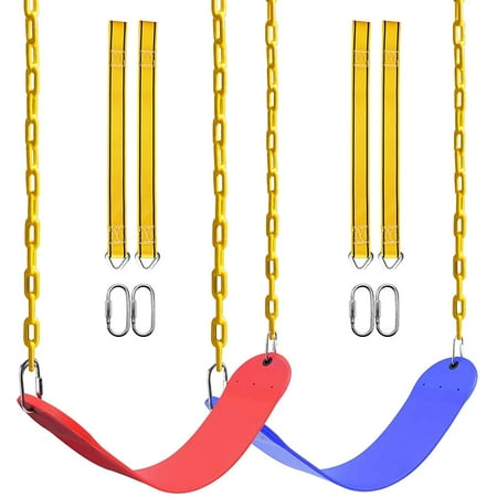 2 Pack Swings Seats Holds 660lbs with 68.9 inch Anti-Rust Chains ...