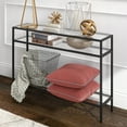 Evelyn&Zoe Siviline 22" Wide Rectangular Console Table, Brass - Walmart.com