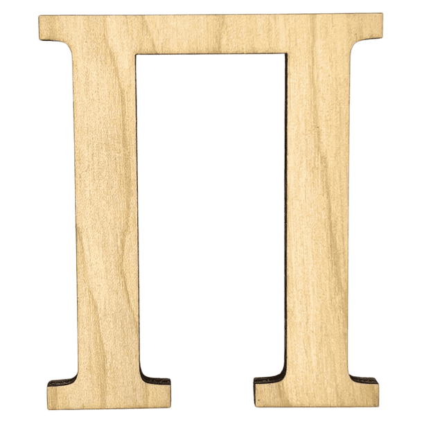 Krafty Supply 16" Tall Greek Wood Letter PI | 1/4" Thick Birch Plywood ...
