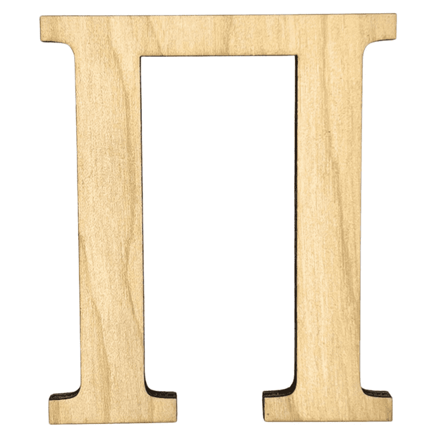 Krafty Supply 8" Tall Greek Wood Letter PI | 1/4" Thick Birch Plywood ...