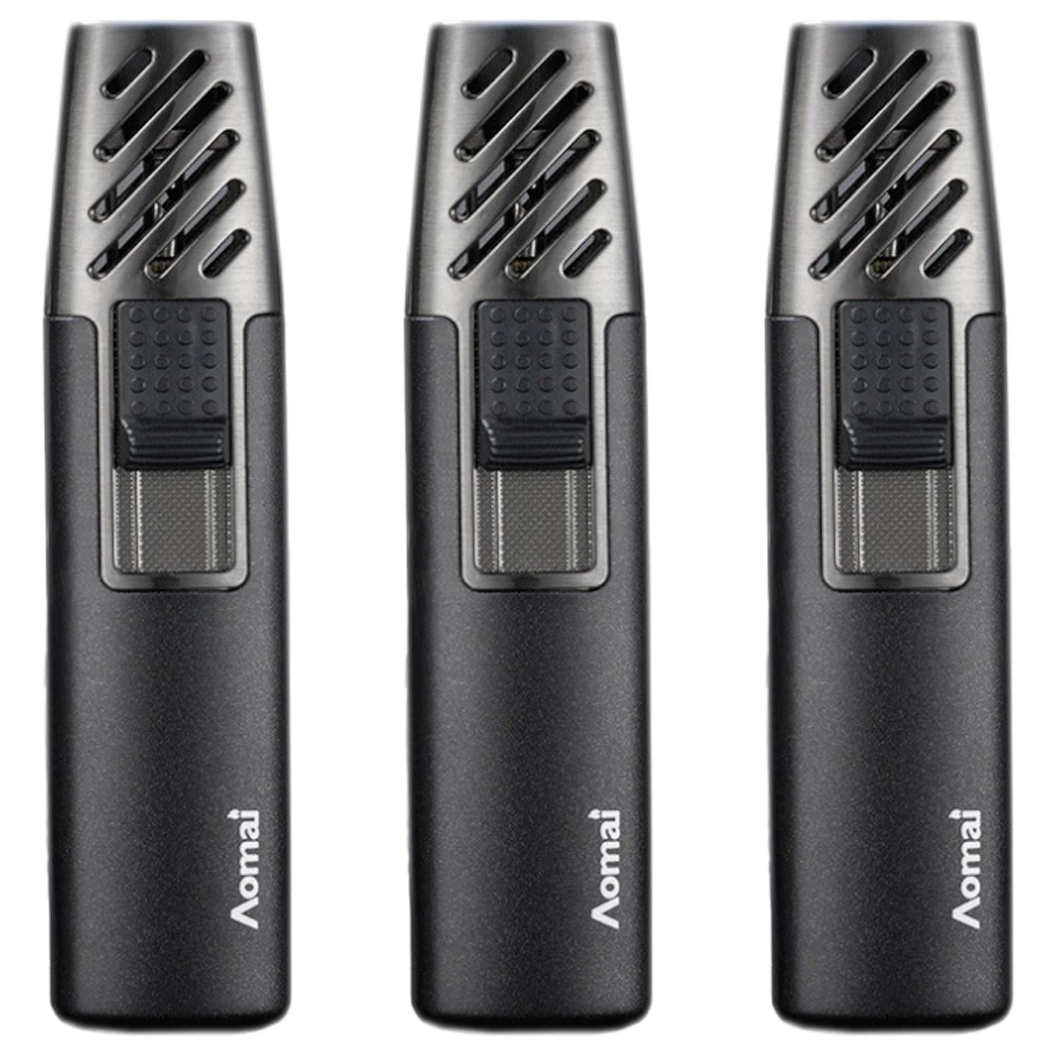 Encendedor tipo Soplete VentDepot TorchyBlack 3 Pzas Negro Recargable ...
