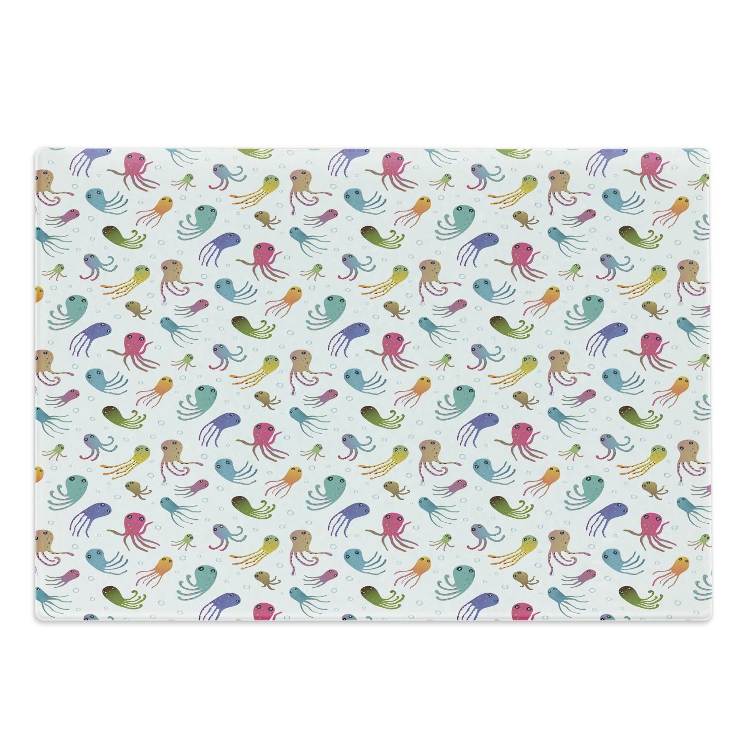 Octopus Cutting Board, Doodle Style Ocean Animals Maritime Themed ...