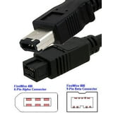 AYA 6Ft. IEEE-1394b FireWire 800 9pin-to-6pin Cable - Walmart.com