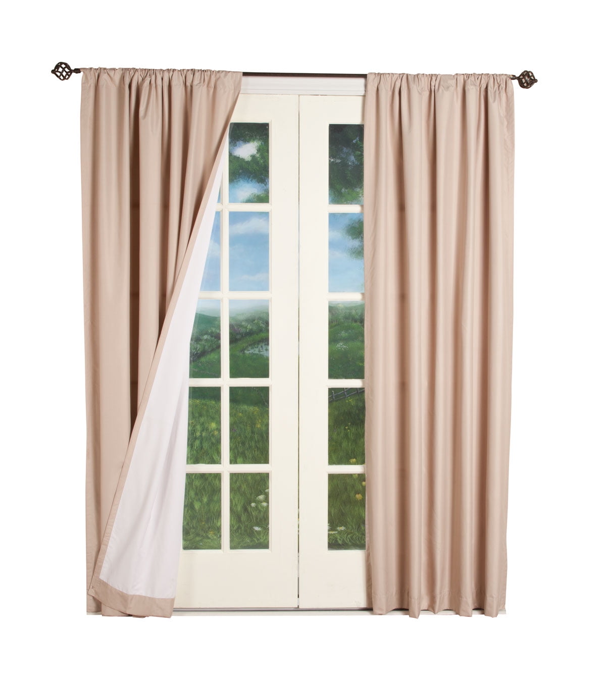 Microfiber Energy Saving Curtains - Set of 2 - Walmart.com