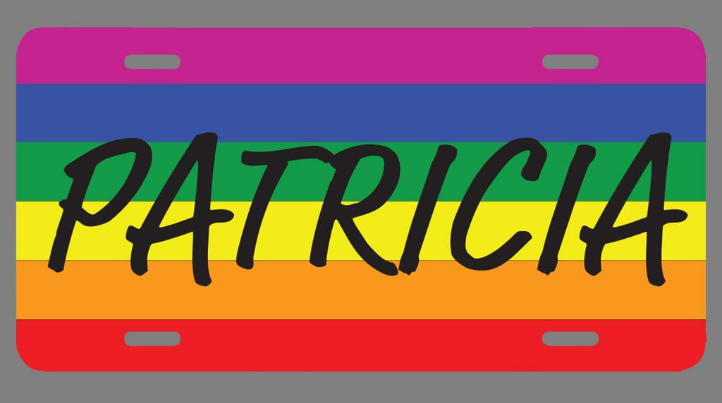 Patricia Name Pride Flag Style License Plate Tag Vanity Novelty Metal ...