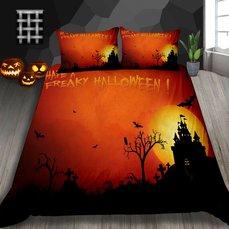 Milsleep Comforter Cover Home Bedding 3D Halloween 2 3pcs Polyester Milsleep Comforter Cover Home Bedding 3D Halloween 2 3pcs Polyester