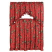 Serafina Home Christmas Holiday Kitchen Curtains: Red Green White ...