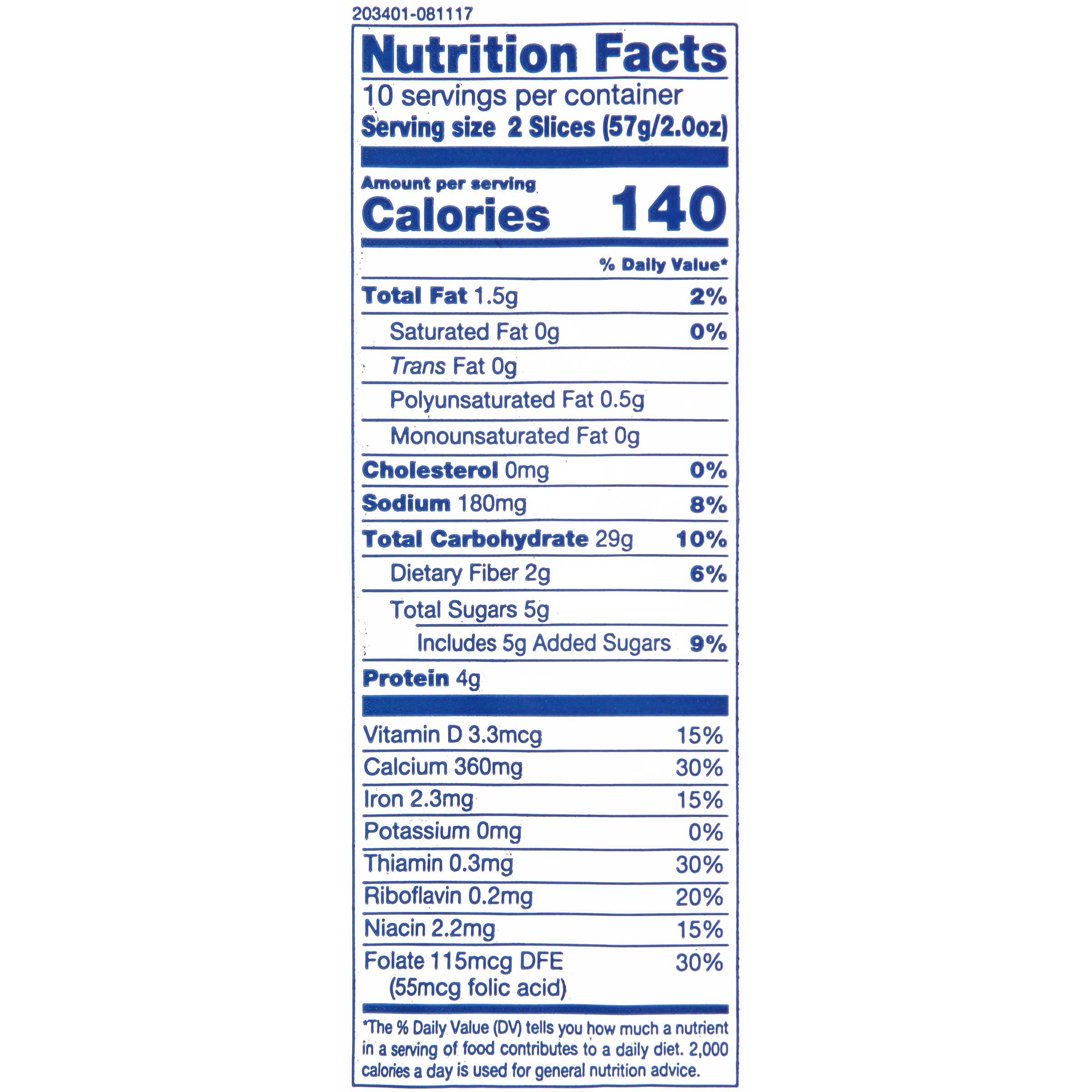 White Wonder Bread Nutrition Facts Besto Blog