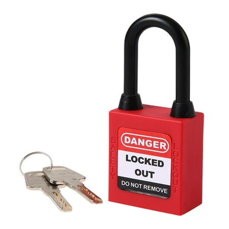 Locks Nylon Padlock, Solid Compact Insulated Two Keys Per Lock , Red ...
