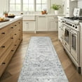 BERTHMEER 2'x6' Non-Skid Gray Runner Rug for Hallway, Kitchen, Entryway ...