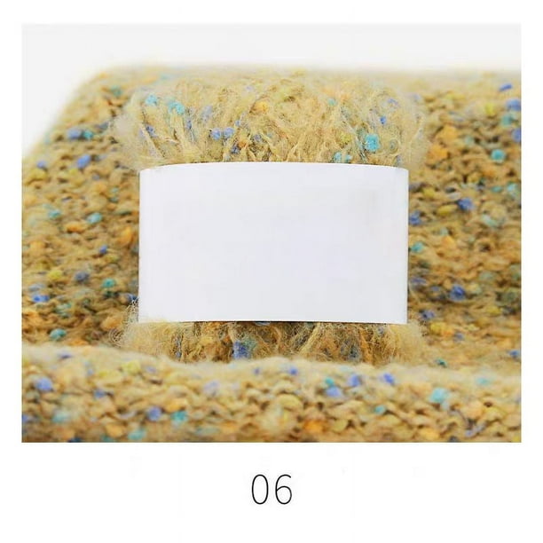 Nvzi Hilo de lana acrílica de felpa suave para hacer cabello de muñecas ...