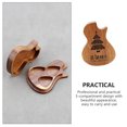 FONDOTIN Guitar Pick Holder Wood Light Brown 1Pack 3.80X2.86X0.75in ...