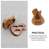 FONDOTIN Guitar Pick Holder Wood Light Brown 1Pack 3.80X2.86X0.75in ...