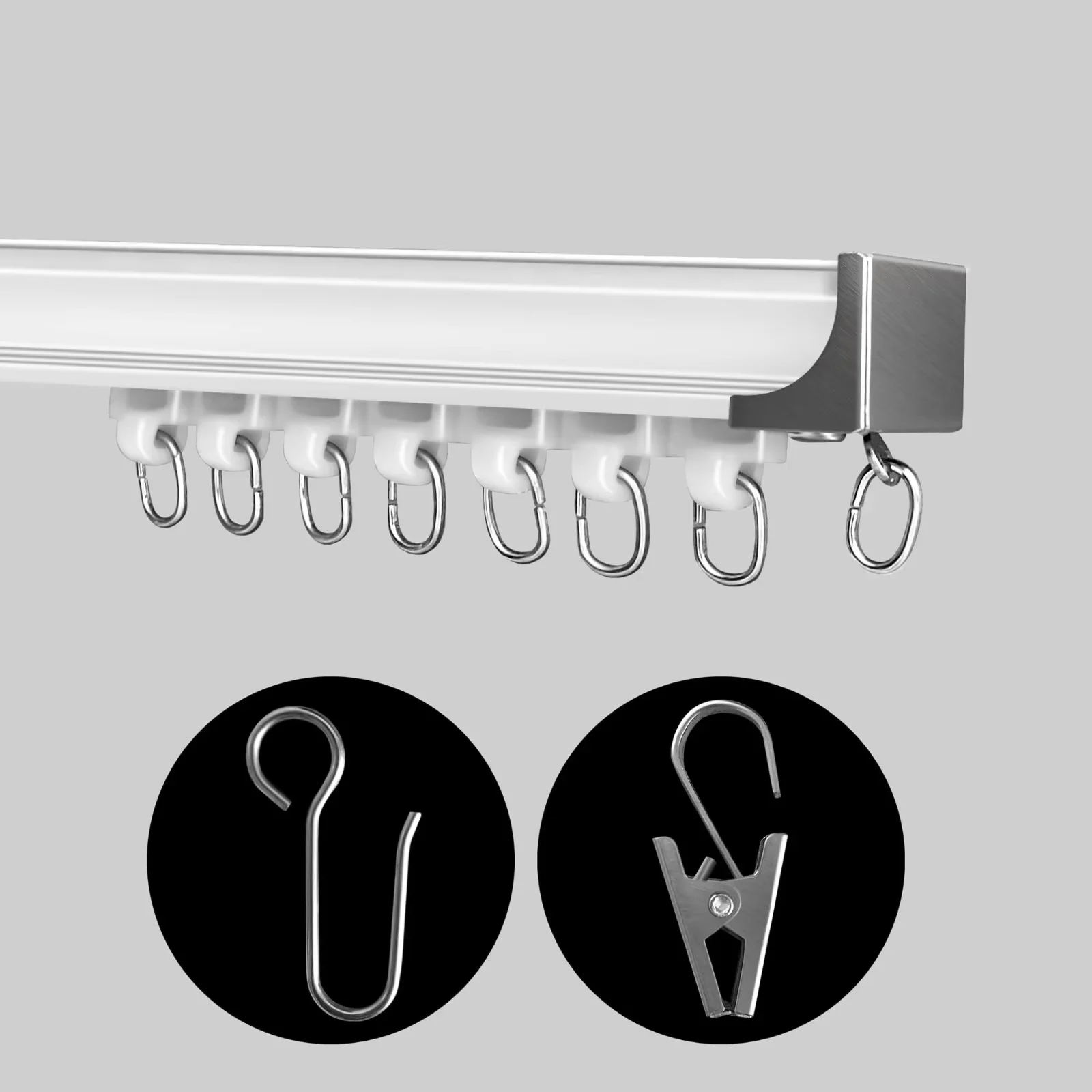 MaKefeile Ceiling Curtain Track Room Divider Curtain Track Ceiling ...