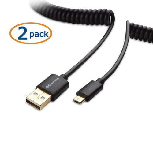 Cable Matters 2-Pack Coiled USB Cable (Coiled Micro USB to USB 2.0) 2-4 ... Cable Matters 2-Pack Coiled USB Cable (Coiled Micro USB to USB 2.0) 2-4 ...