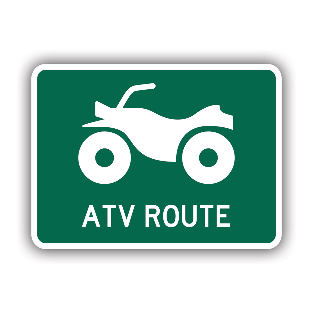 ATV Route Sign Sticker Decal - Self Adhesive Vinyl - Weatherproof ...