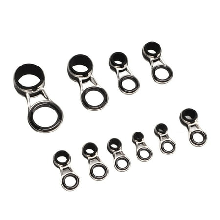 Fishing Rod Guides Set, 10pcs 5 Sizes Fishing Rod Tip Repair Kit ...