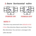 ILSY-IVA 1" DN25 Motorized Ball Valve,DC12V 3 Way PPO Electric Ball ...