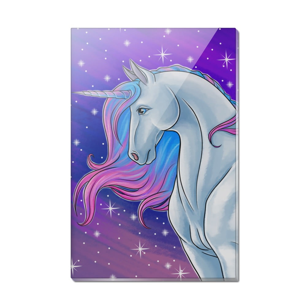 Majestic Unicorn Pink Purple Blue Rectangle Acrylic Fridge Refrigerator ...