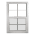 24"x36" Double Pane White Vinyl Vertical Window with Grids, Low E Glass ...