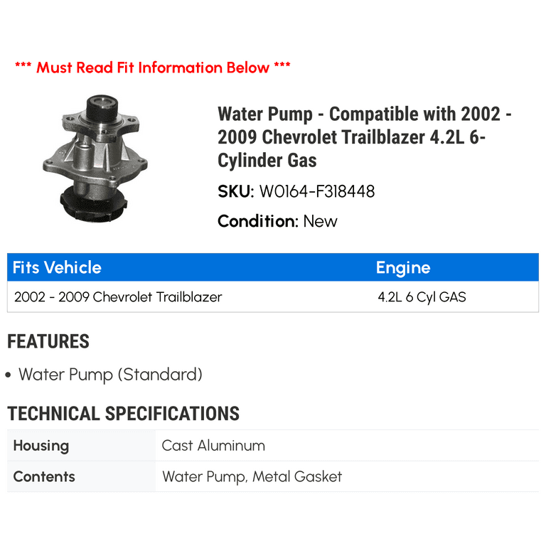 2006 Chevy Trailblazer Water