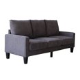 3-Seat Sofa Couch, Modern Linen Upholstered Living Room Sofa with ...